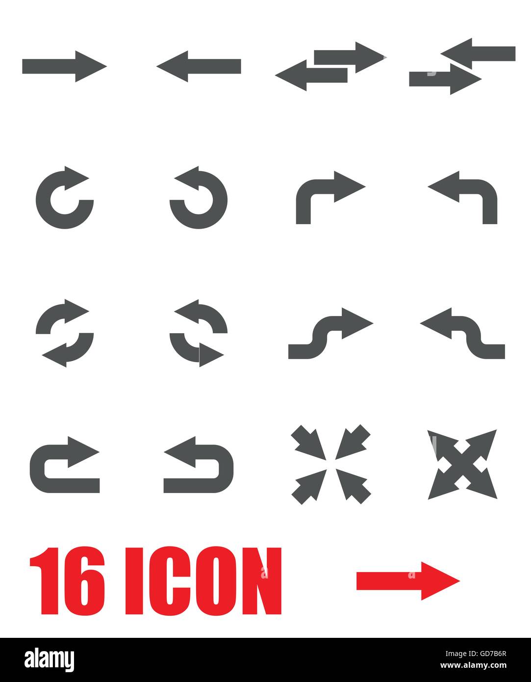 Vector grey arrows icon set Stock Vector Image & Art - Alamy