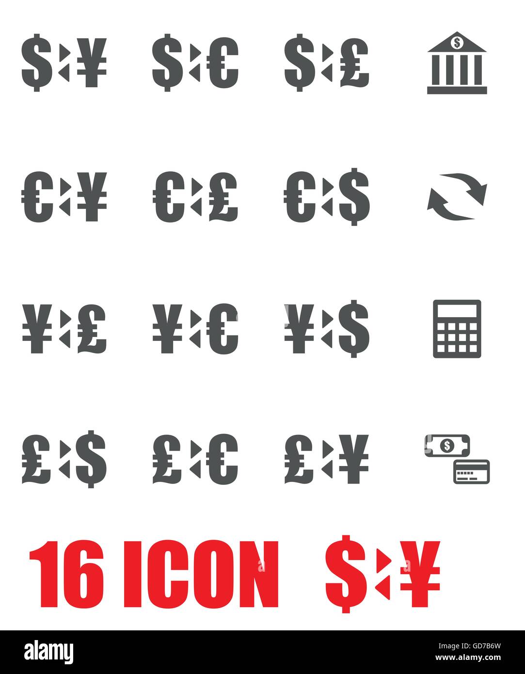 Vector grey bank icon set Stock Vector Image & Art - Alamy