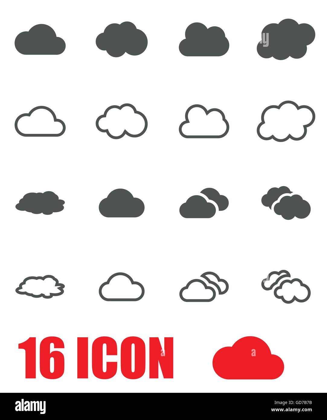 Grey clouds on sky Stock Vector Images - Alamy