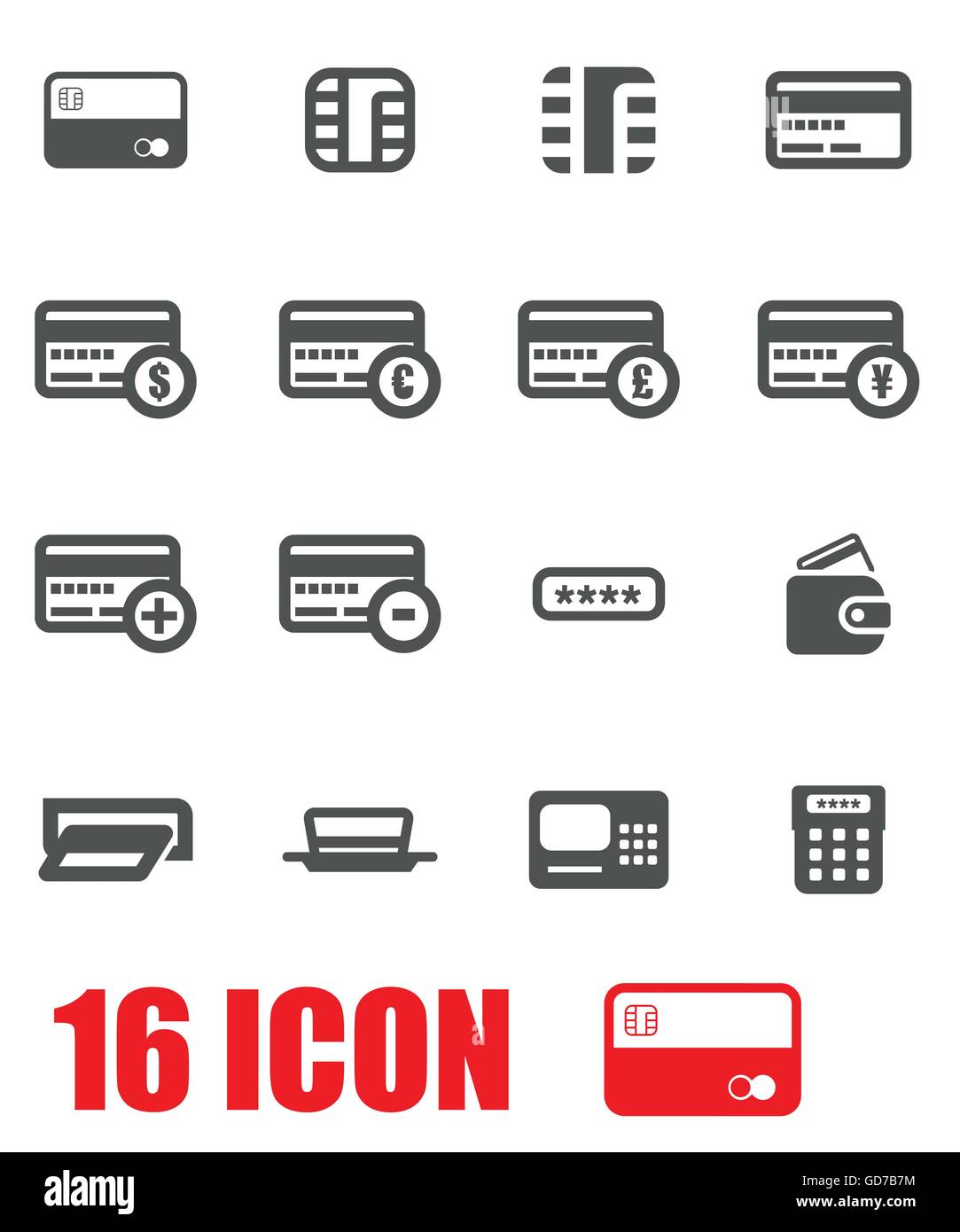 Vector grey credit card icon set Stock Vector Image & Art - Alamy