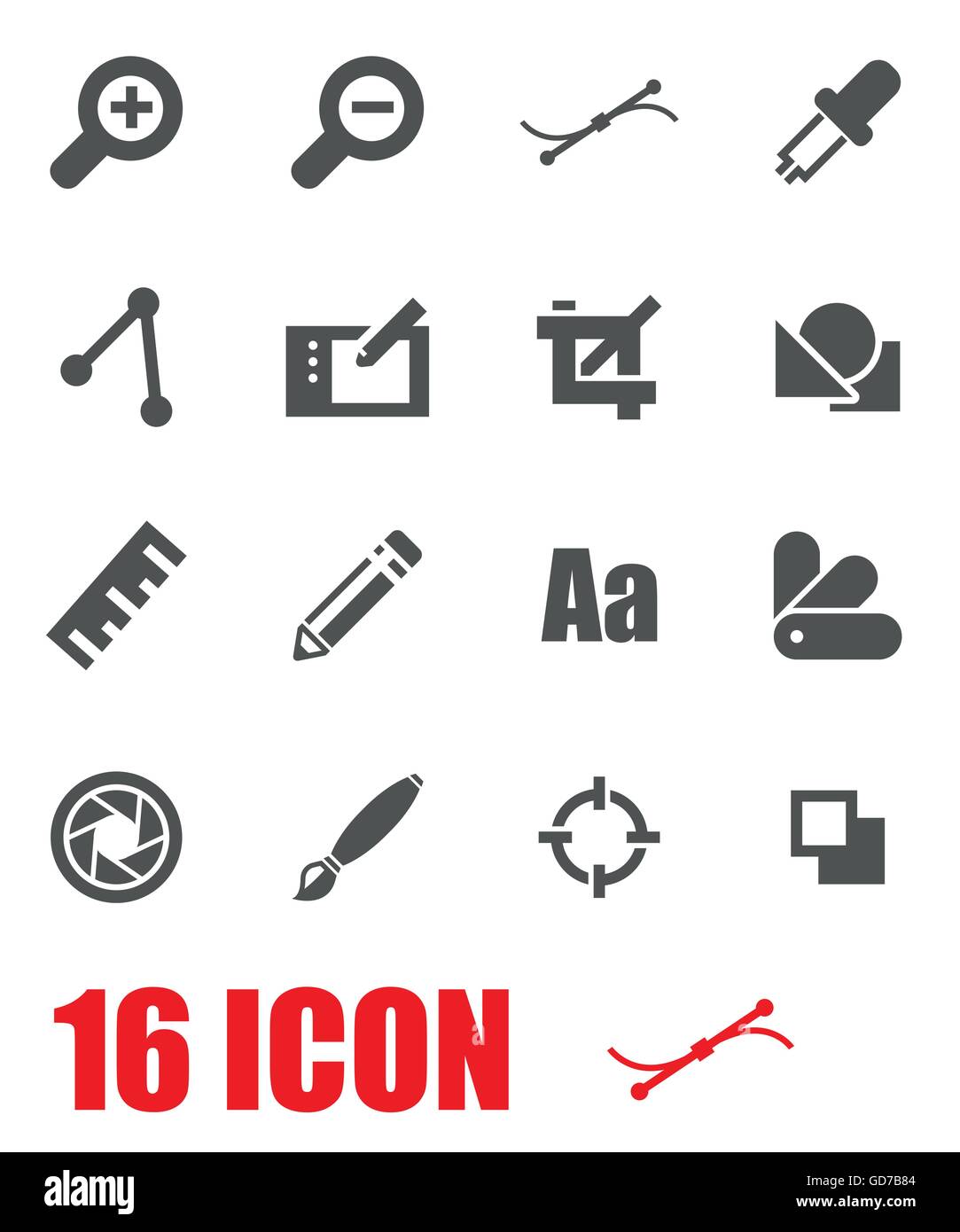 Vector grey graphic design icon set Stock Vector Image & Art - Alamy