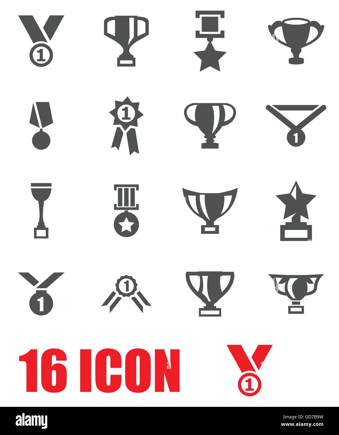 Vector grey trophy and awards icon set Stock Vector Image & Art - Alamy