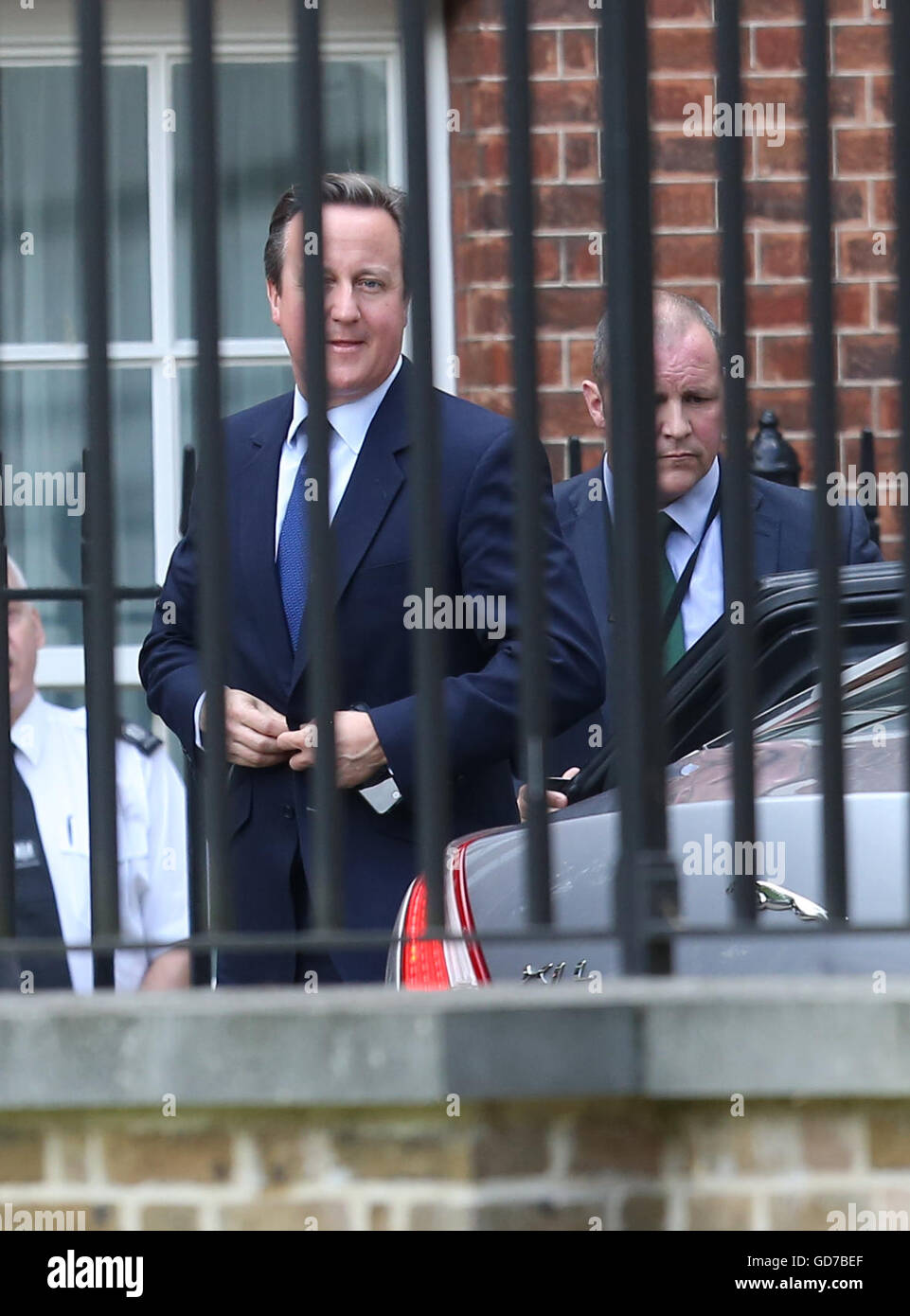 Prime Minister David Cameron returns to Downing Street, London after he ...