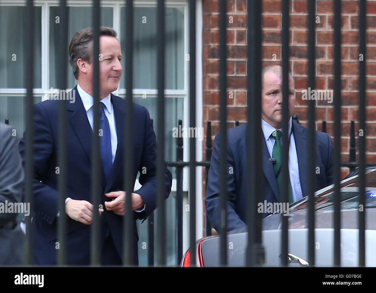 Prime Minister David Cameron returns to Downing Street, London after he ...