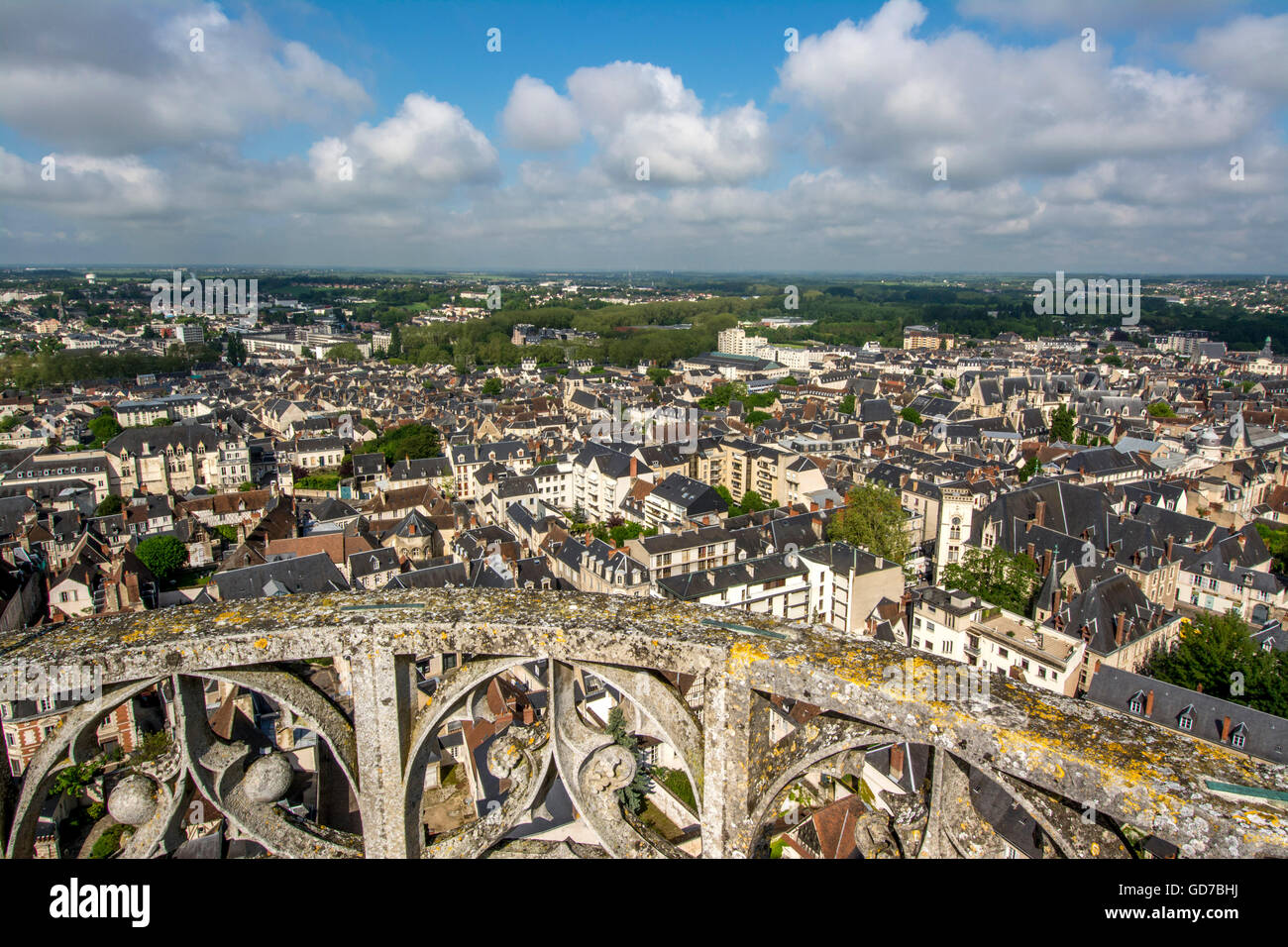 Bourges European capital of culture 2028, view from the cathedral Saint ...
