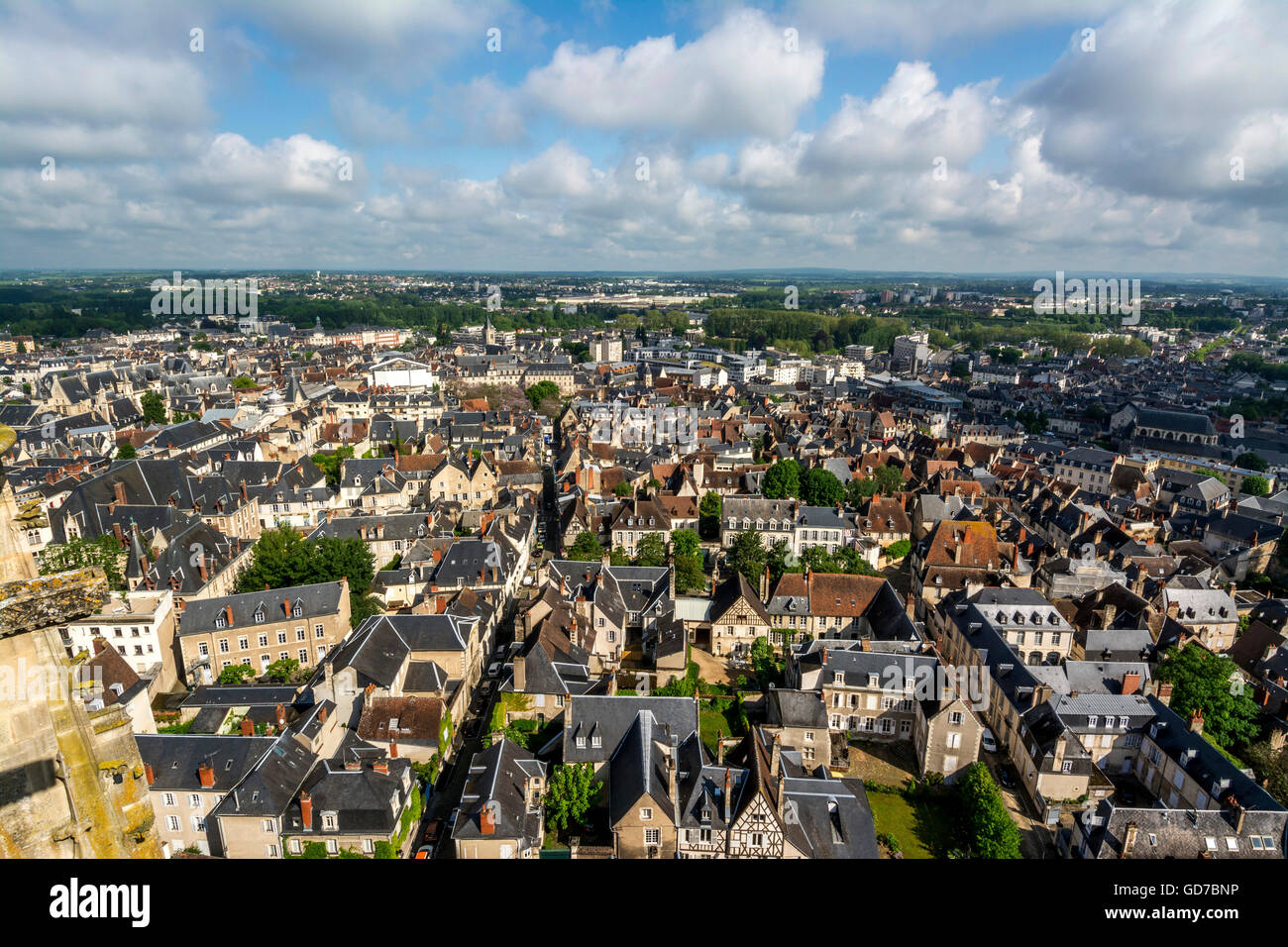 Bourges European capital of culture 2028, view from the cathedral Saint ...