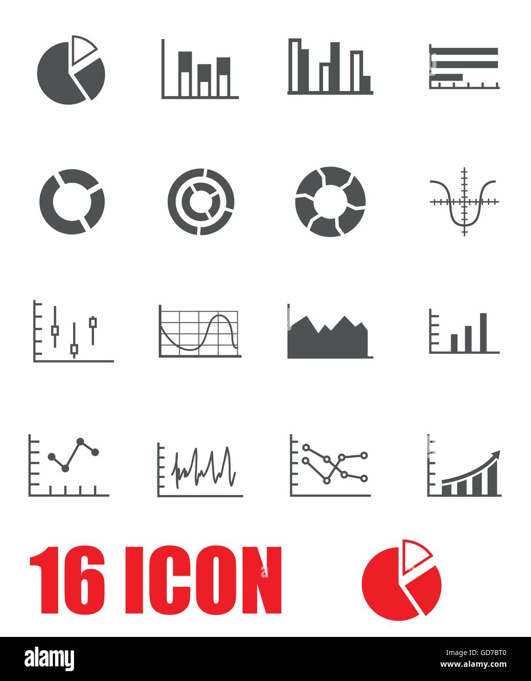 Vector grey diagrams icon set Stock Vector Image & Art - Alamy