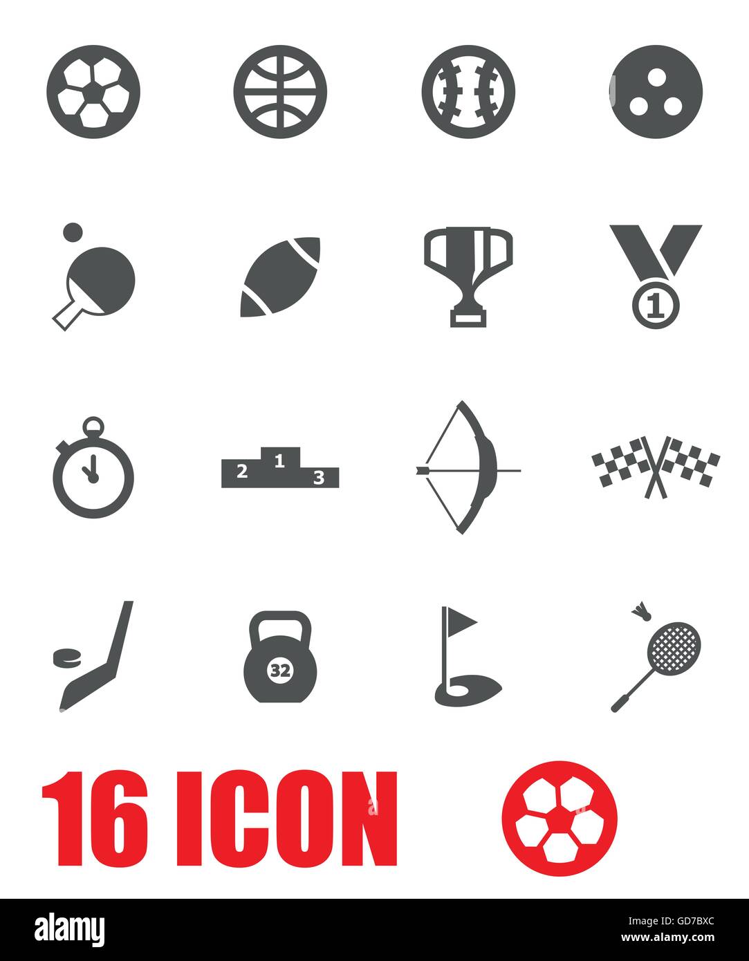 Vector grey sport icon set Stock Vector Image & Art - Alamy