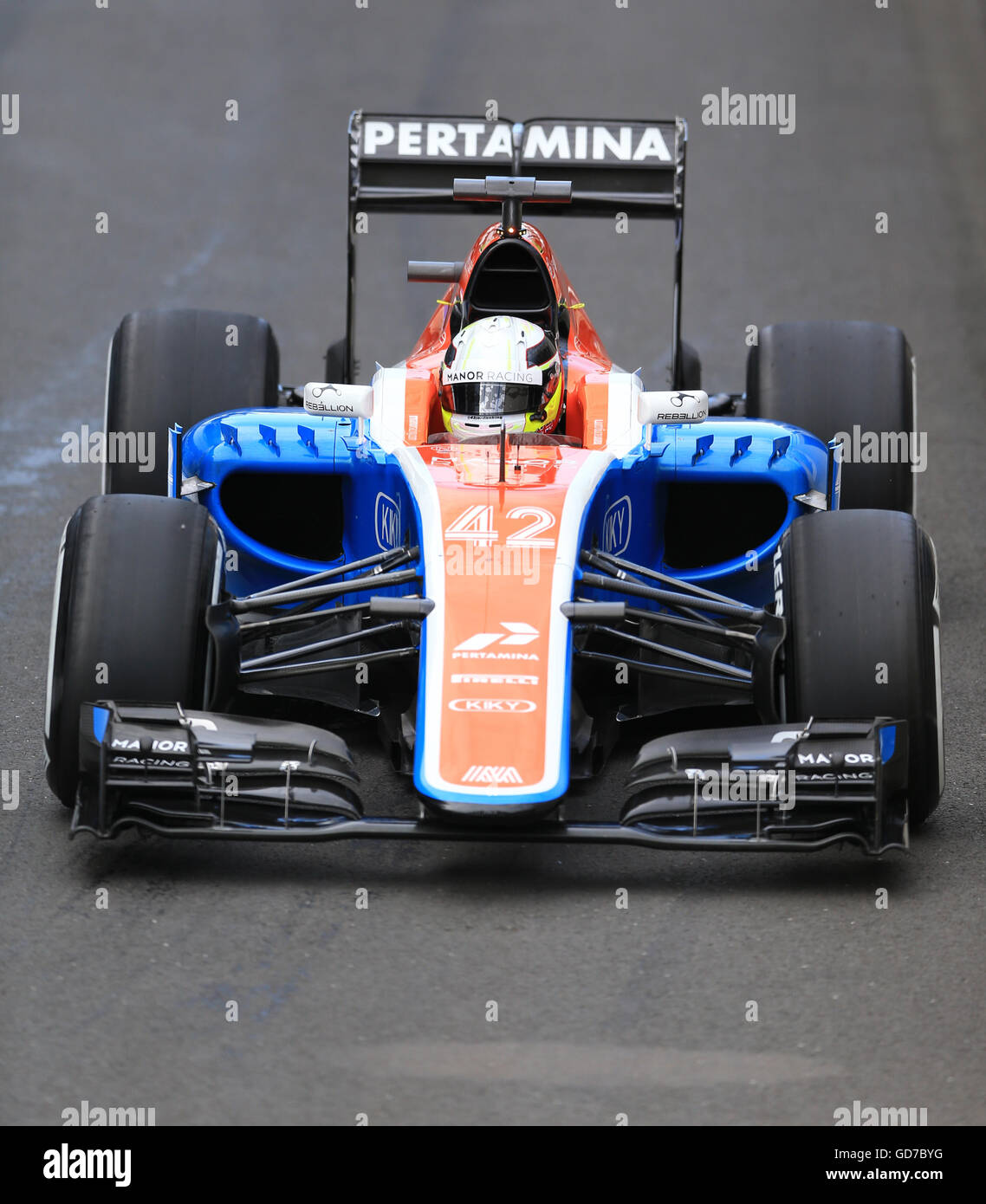 Manor F1 Team's Jordan King during mid season testing at Silverstone ...