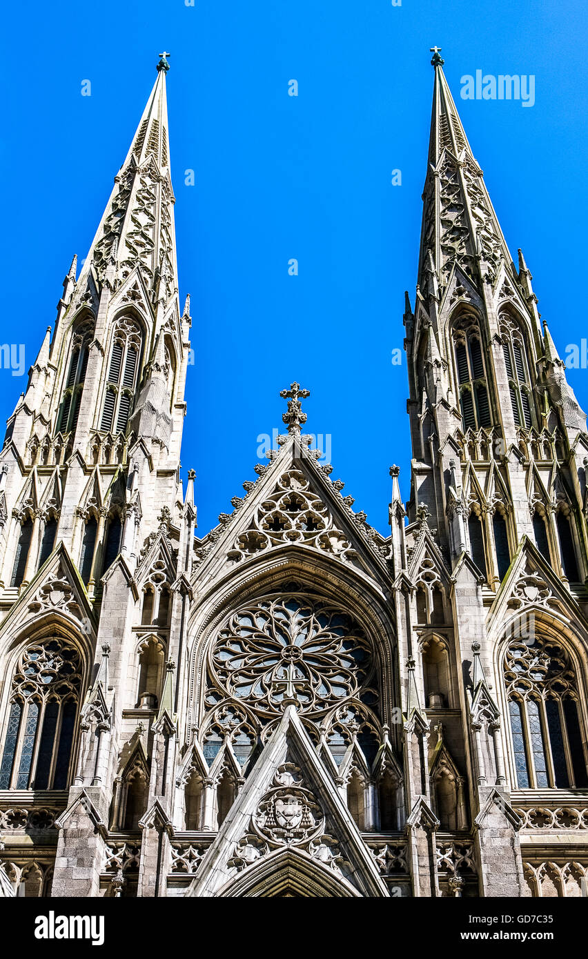 U.S.A., New York,Manhattan,5th avenue,the St.Patrick cathedral Stock ...