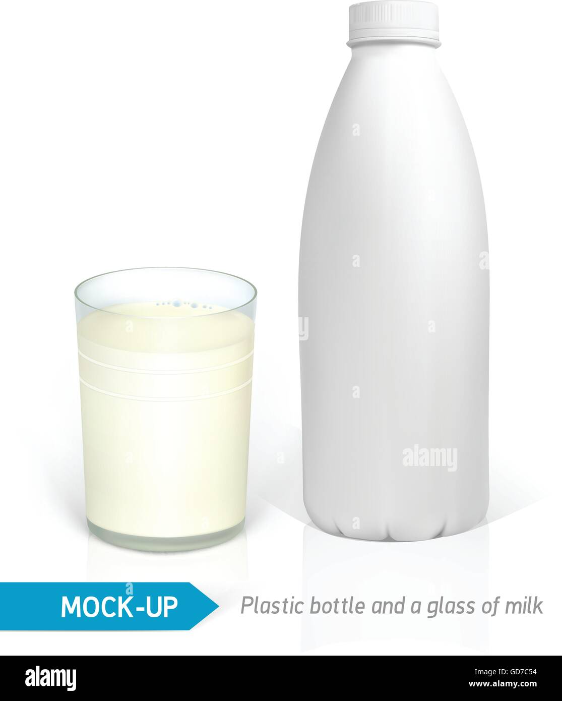 Empty plastic milk carton Stock Vector Images - Alamy