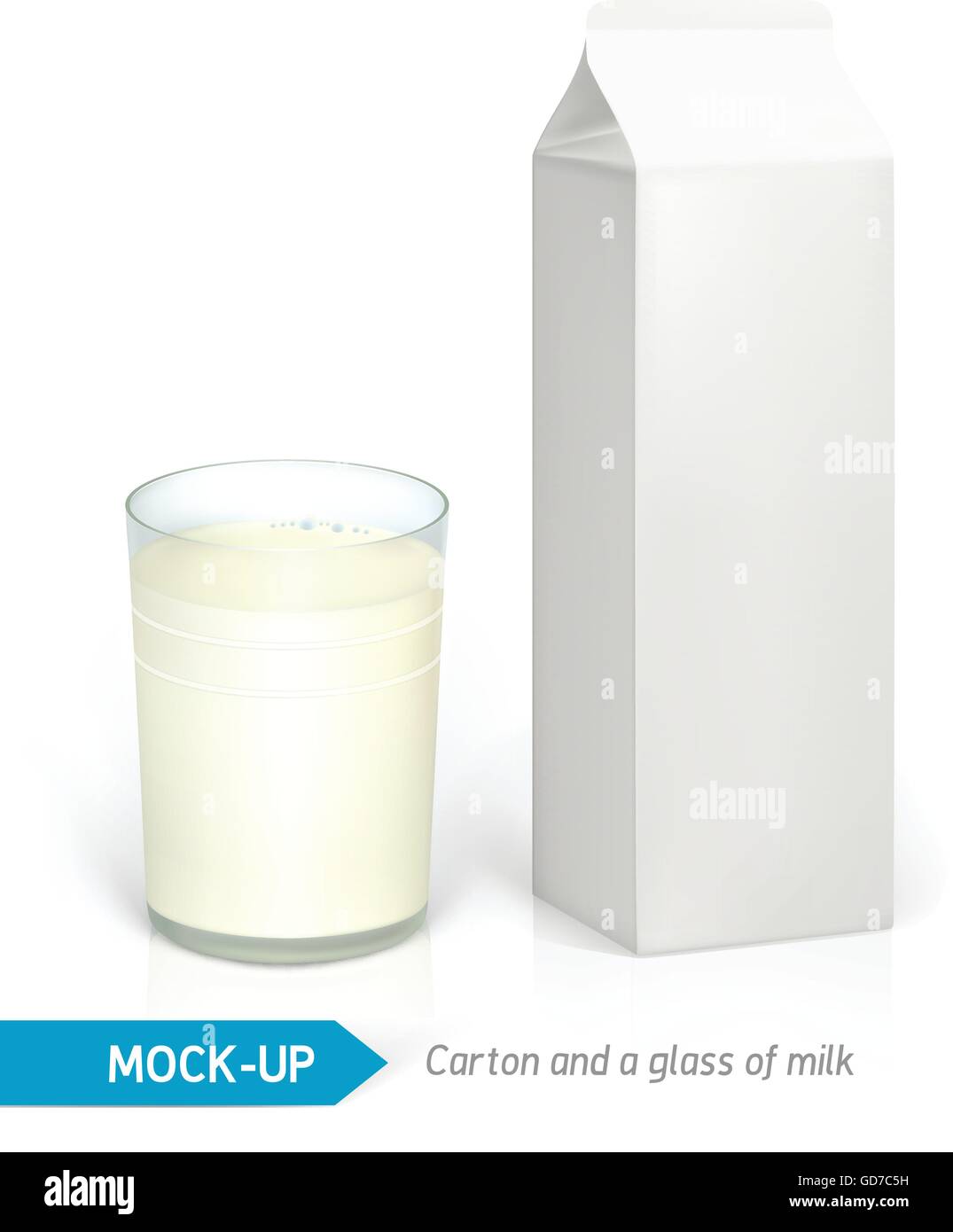 Milk box template package Stock Vector Images - Alamy