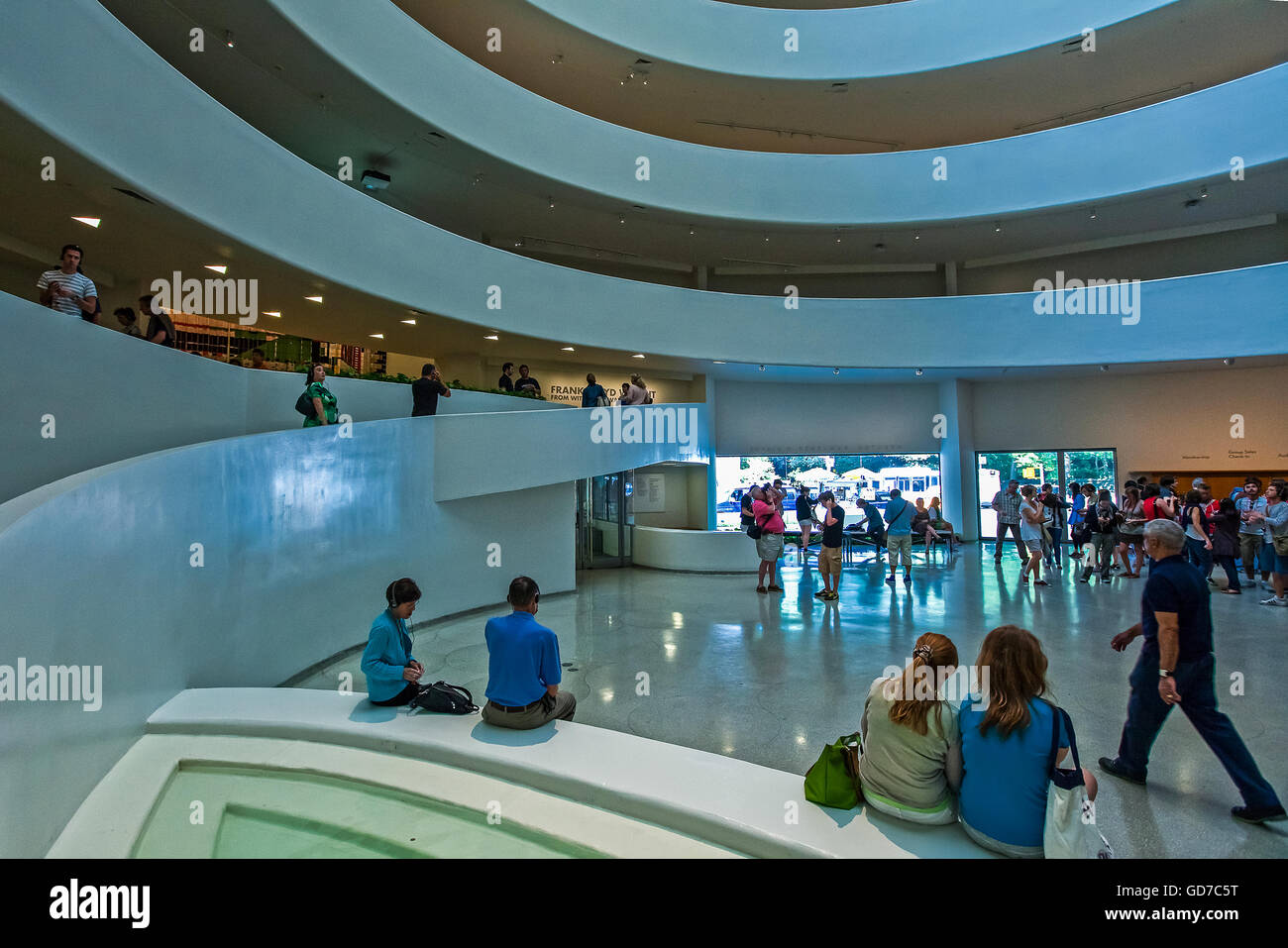 U.S.A., New York,Manhattan,the atrium of the Guggenheim museum Stock ...