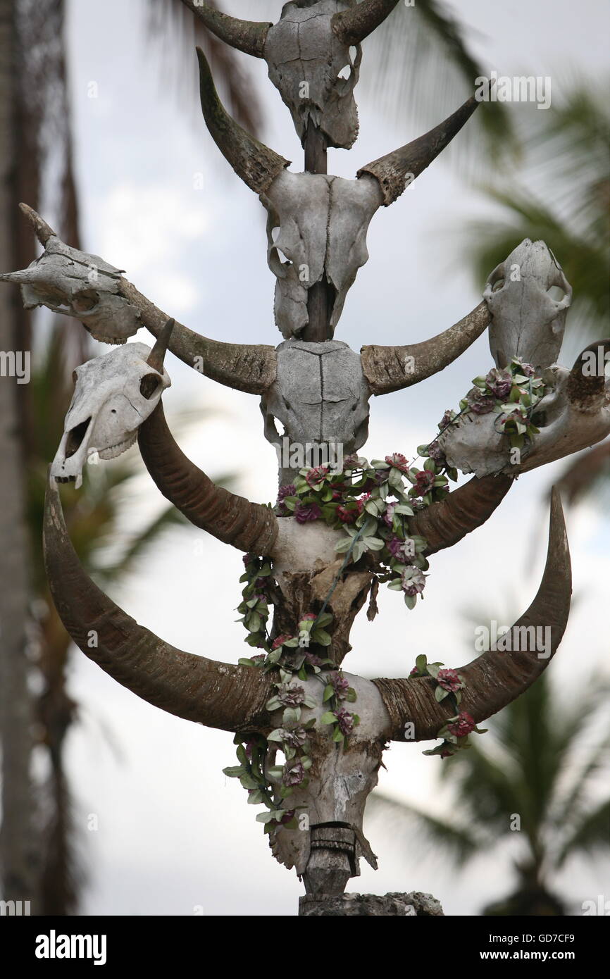 a traditional graveyard at the village of Raca in the east of East ...