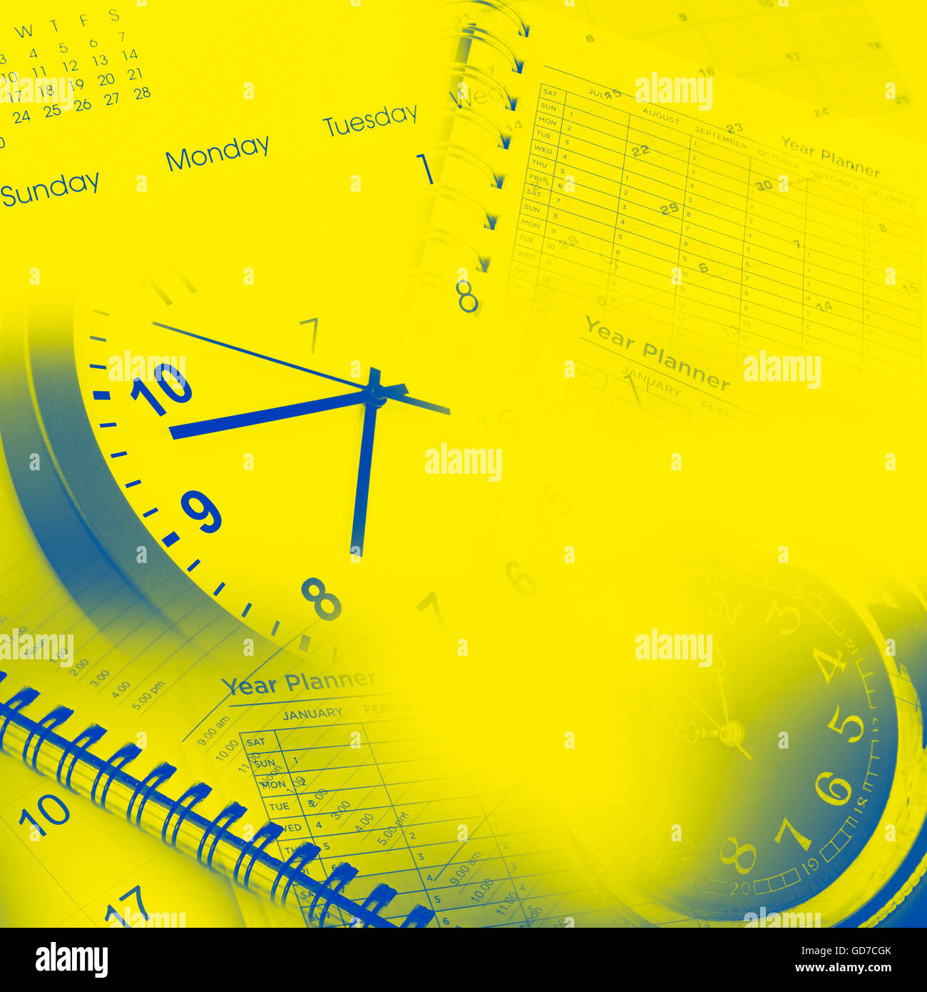 Planner clock hi-res stock photography and images - Alamy