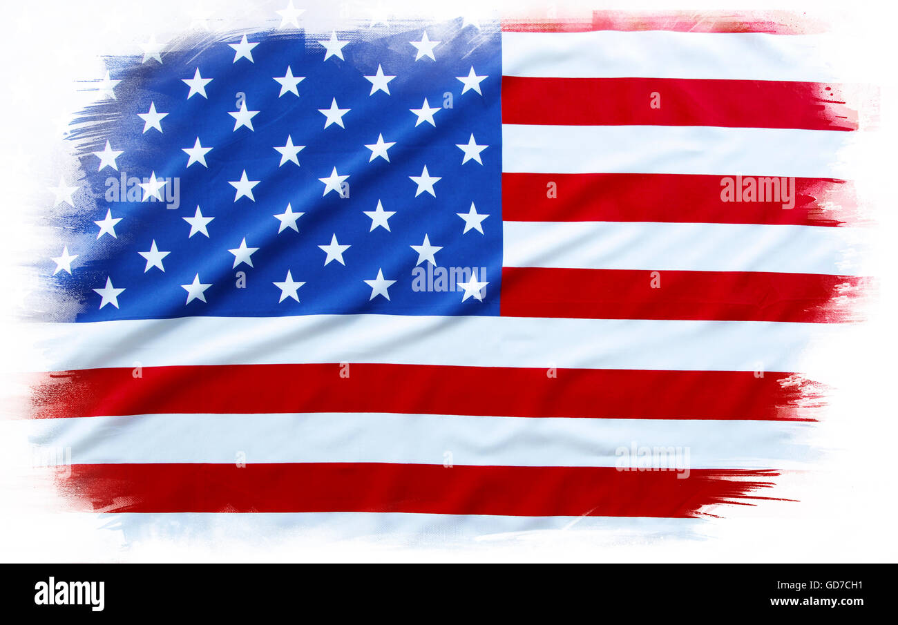 America flag painted on Cut Out Stock Images & Pictures - Alamy