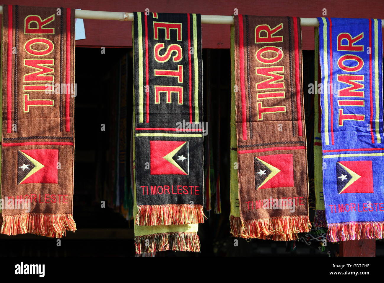 timor souveniers at the Market in the city of Dili in the east of East ...