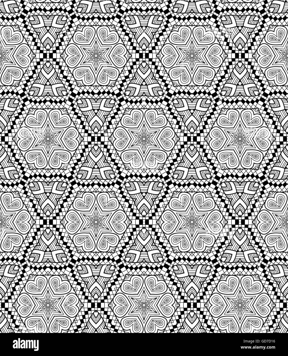 Black And White Geometric Seamless Patterns Stock Vector Image And Art Alamy 
