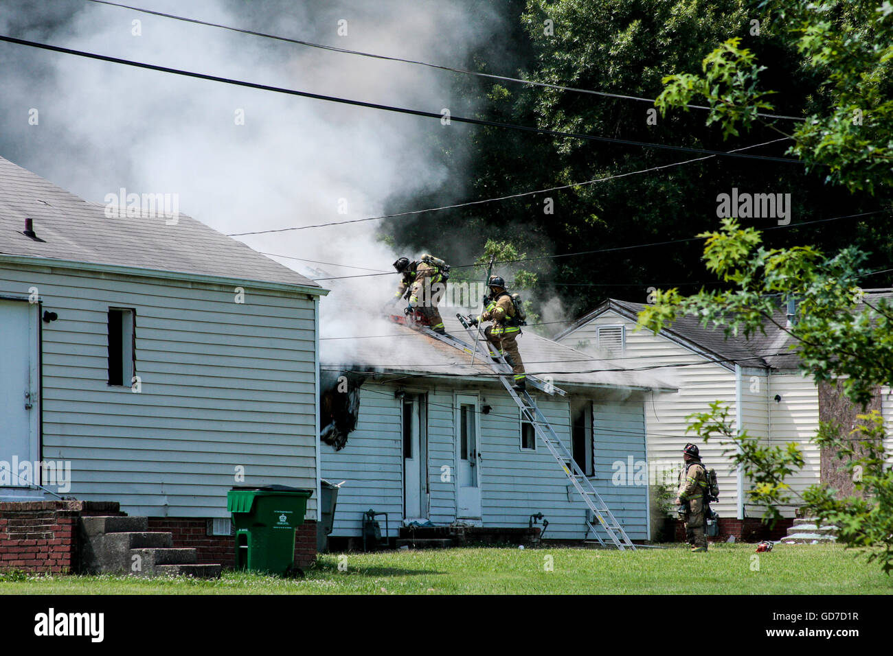 Charlotte Fire Department Responding to Fire Stock Photo - Alamy