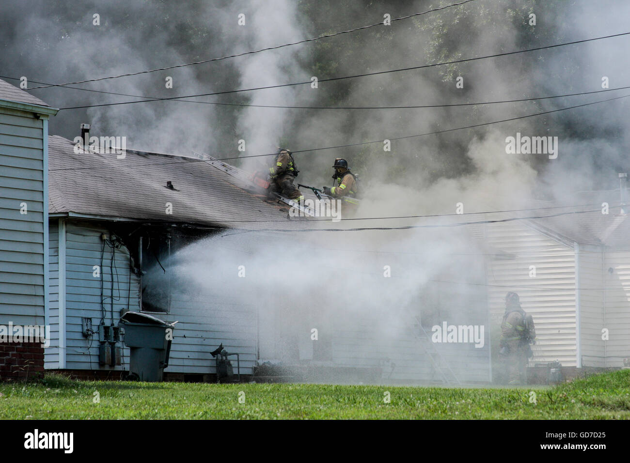 Charlotte Fire Department Responding to Fire Stock Photo - Alamy