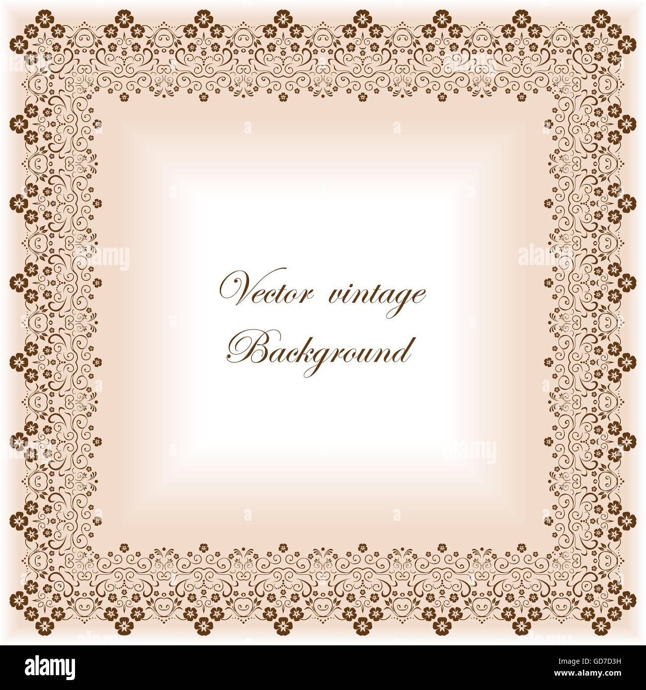 Abstract square lace frame with paper swirls Stock Vector Image & Art ...