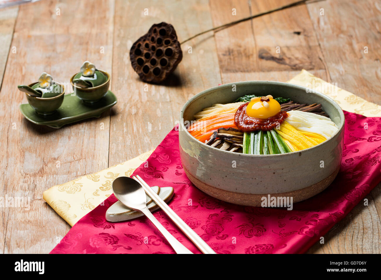 Korean Traditional Food - Bibimbap (Mixed Rice, Asian Cuisine Stock ...