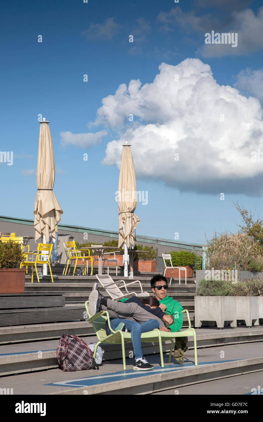 Rooftop Cafe Terrace, Nemo Science Museum; Amsterdam; Holland Stock ...