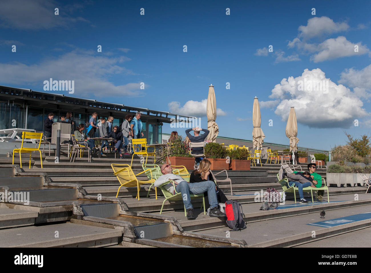 Rooftop Cafe Terrace, Nemo Science Museum; Amsterdam; Holland Stock ...