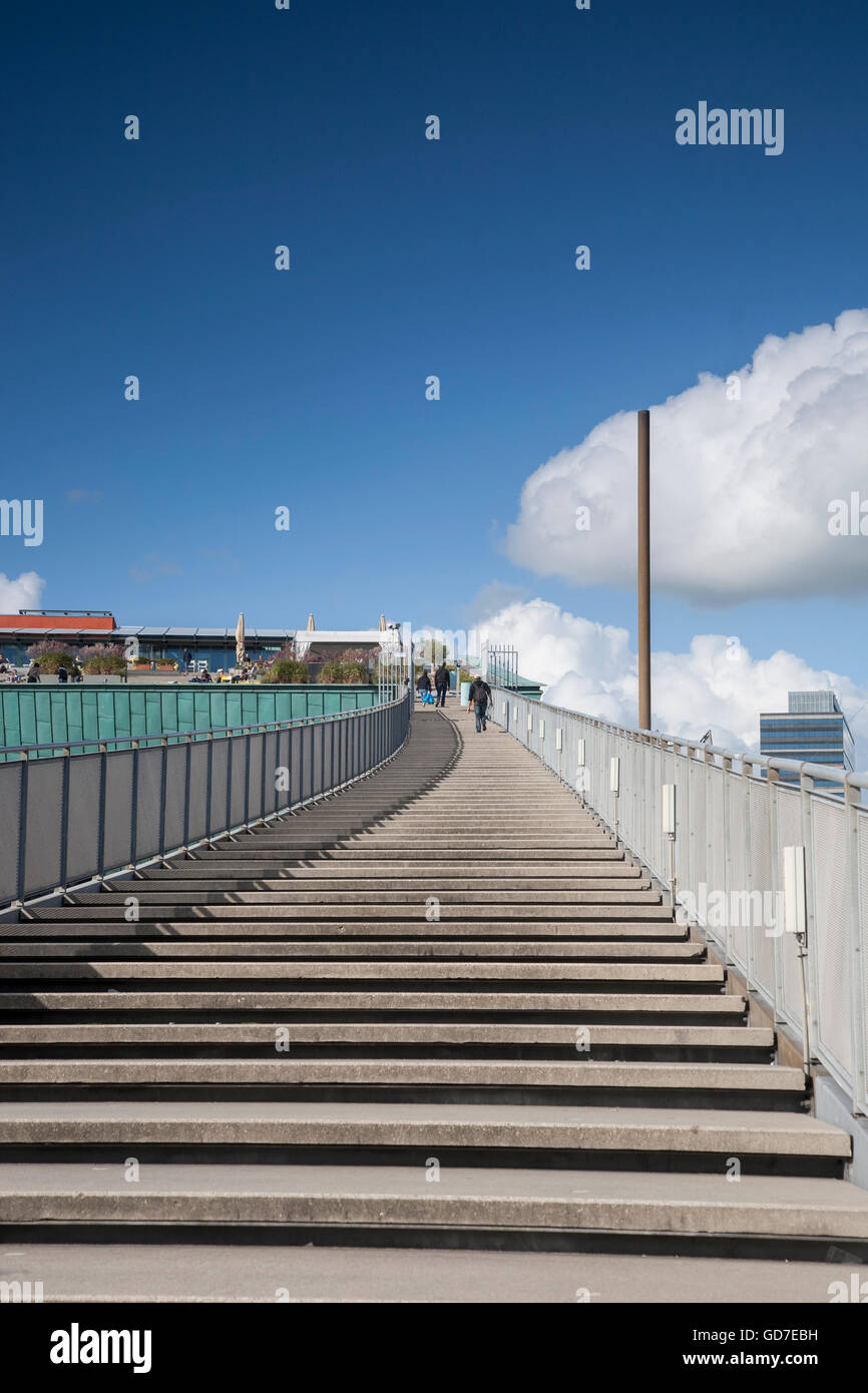 Staircase to Rooftop Cafe Terrace, Nemo Science Museum; Amsterdam ...