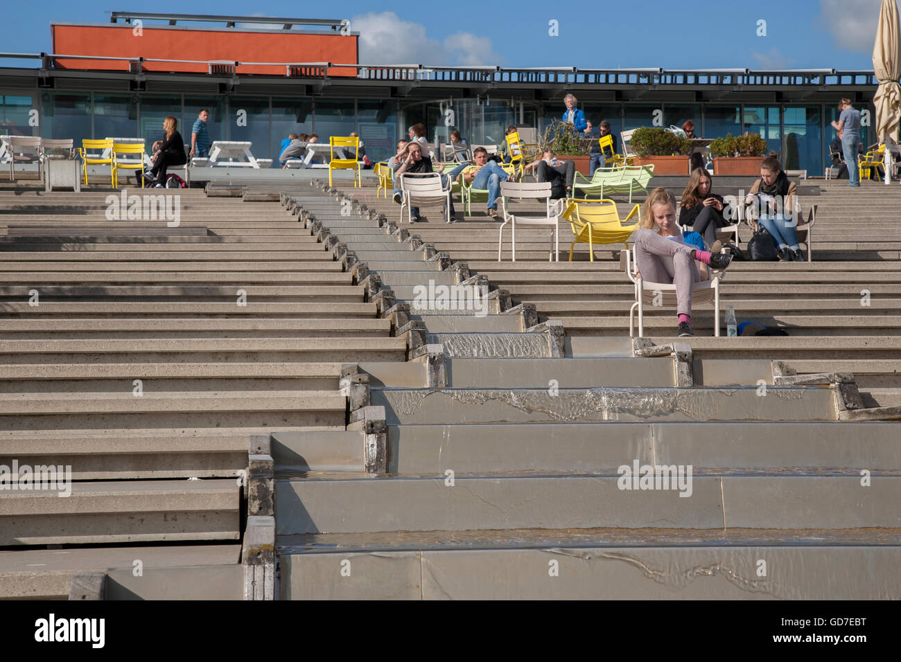 Rooftop Cafe Terrace, Nemo Science Museum; Amsterdam; Holland Stock ...