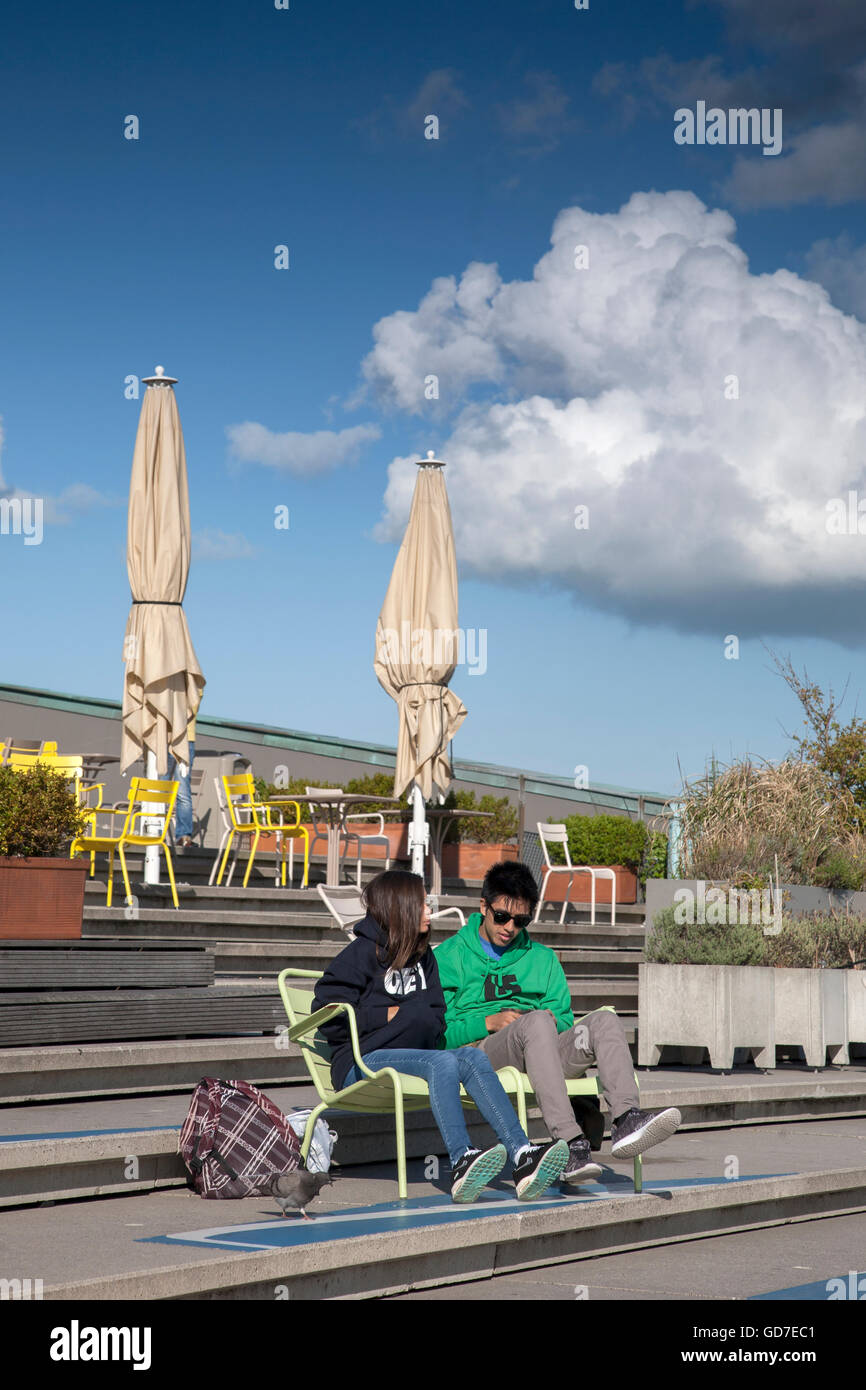 Rooftop Cafe Terrace, Nemo Science Museum; Amsterdam; Holland Stock ...