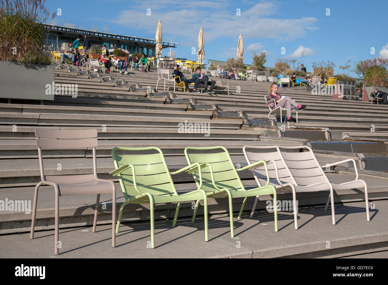 Rooftop Cafe Terrace, Nemo Science Museum; Amsterdam; Holland Stock ...
