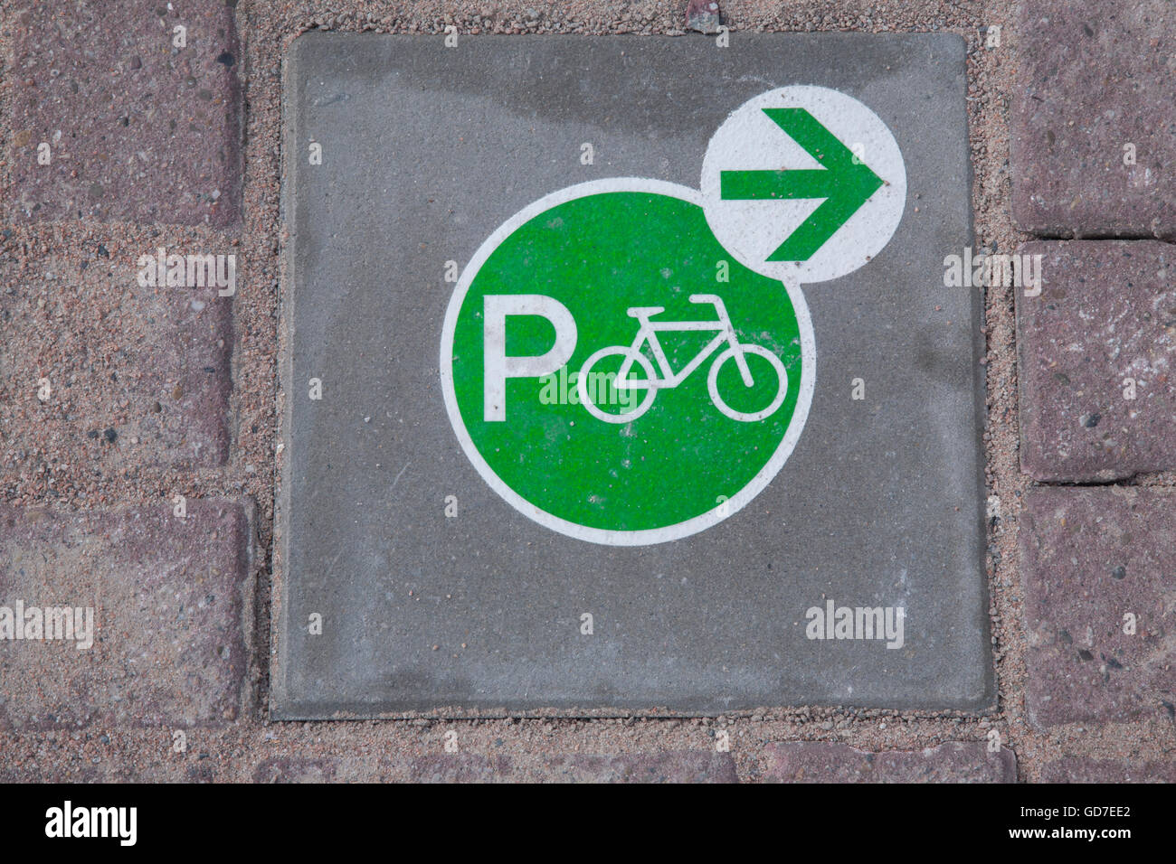 Bike Parking Sign, Amsterdam; Holland; Netherlands Stock Photo - Alamy