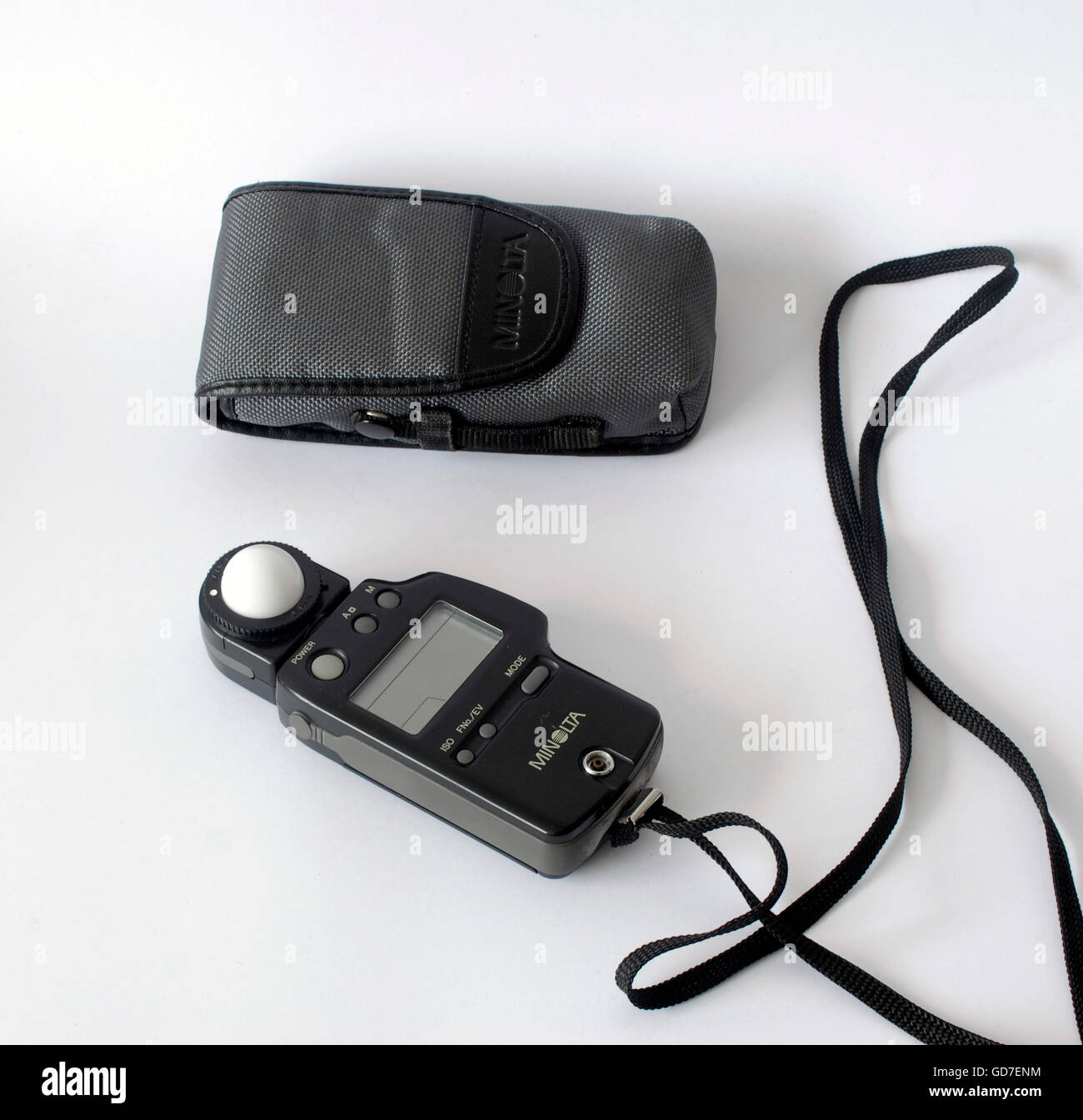 Photograph of a Minolta brand manual photometer, isolated on white ...