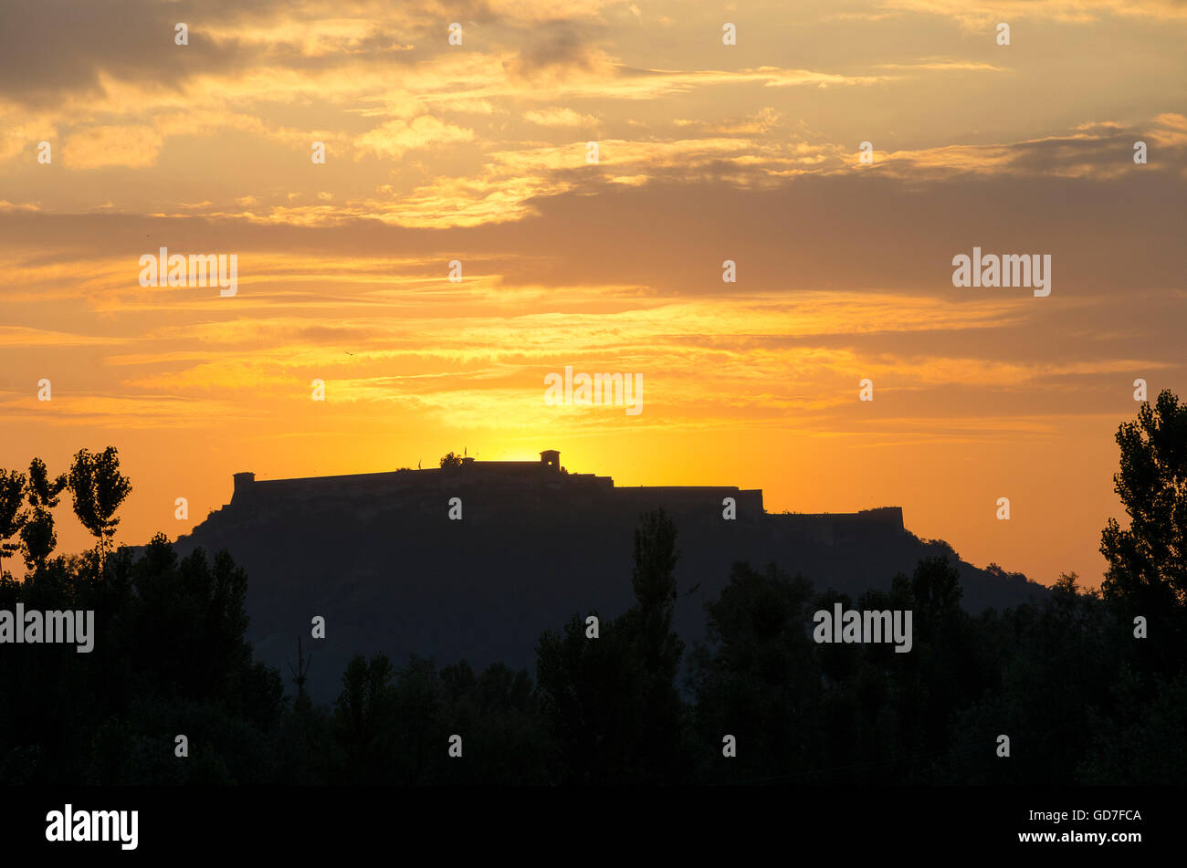 Srinagar Fort at sunset, Jammu and Kashmir, India Stock Photo - Alamy