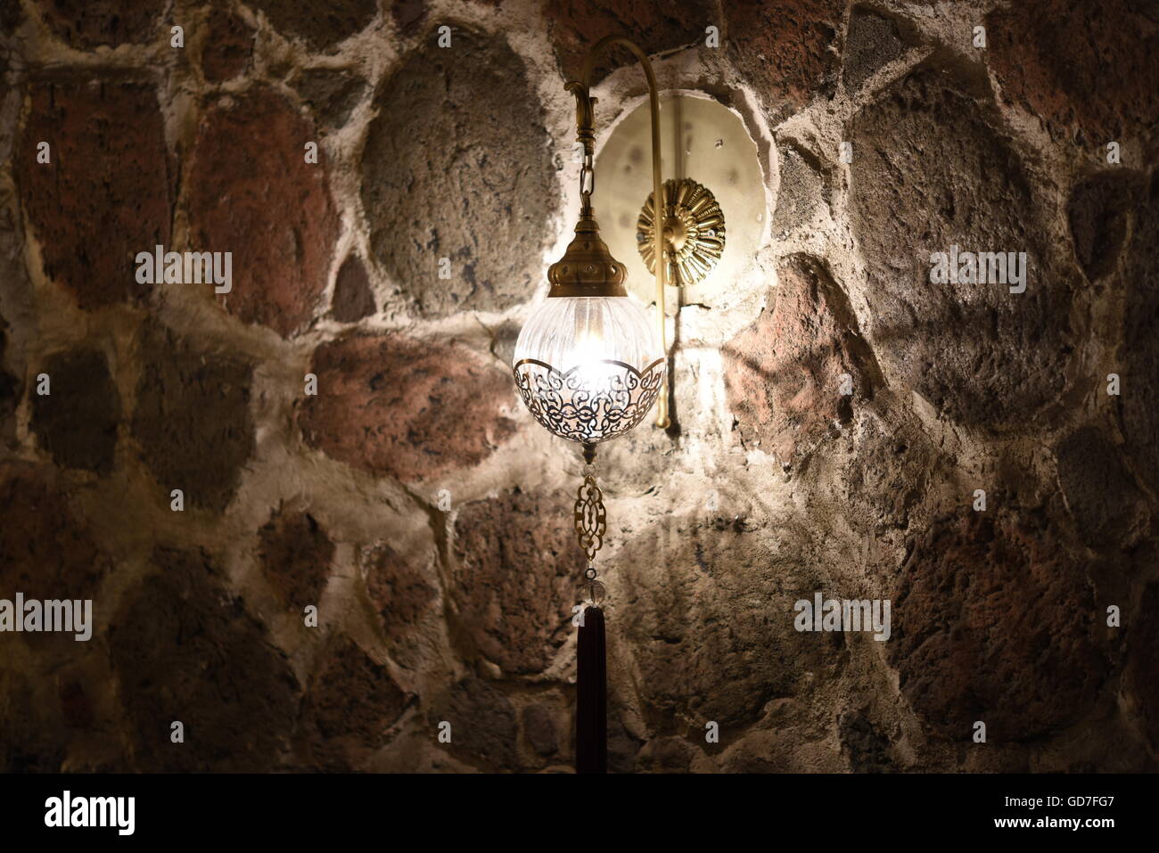 Light on the stone wall Stock Photo - Alamy