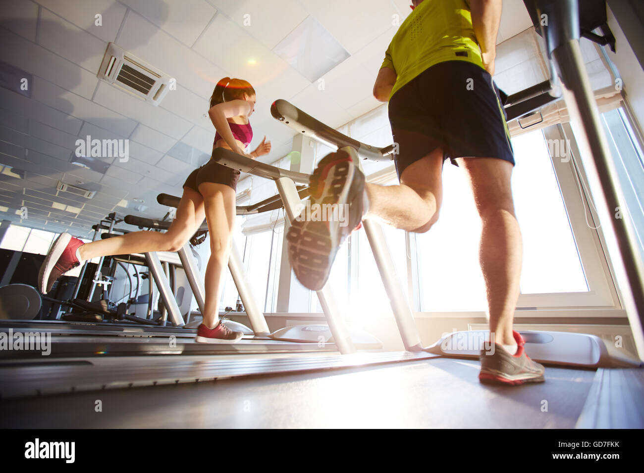 Training in gym Stock Photo - Alamy