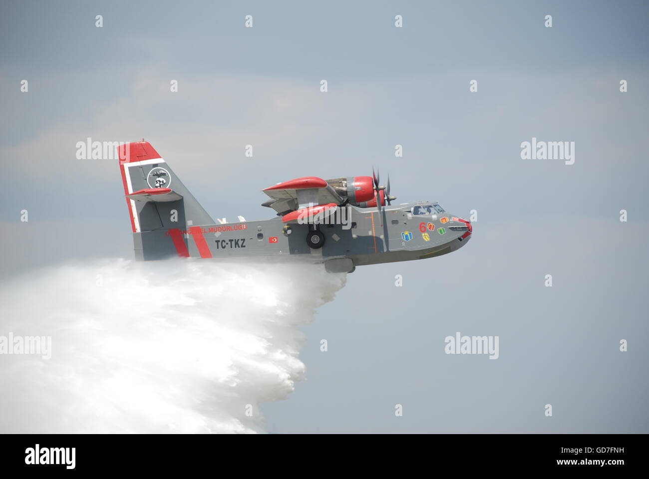 Firefighter Pilots in the Canadair CL-215 Aircraft during the water ...