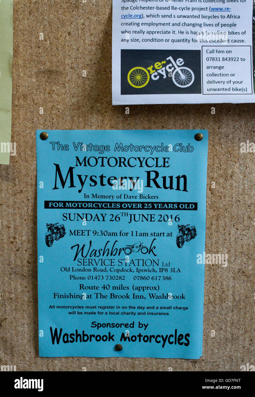 Vintage motorbike poster uk hi-res stock photography and images - Alamy