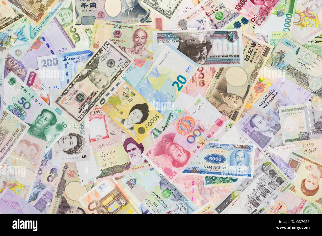 International currency banknotes Stock Photo - Alamy