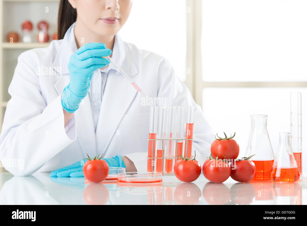 Asian female scientist drop the cure for genetic modification in ...