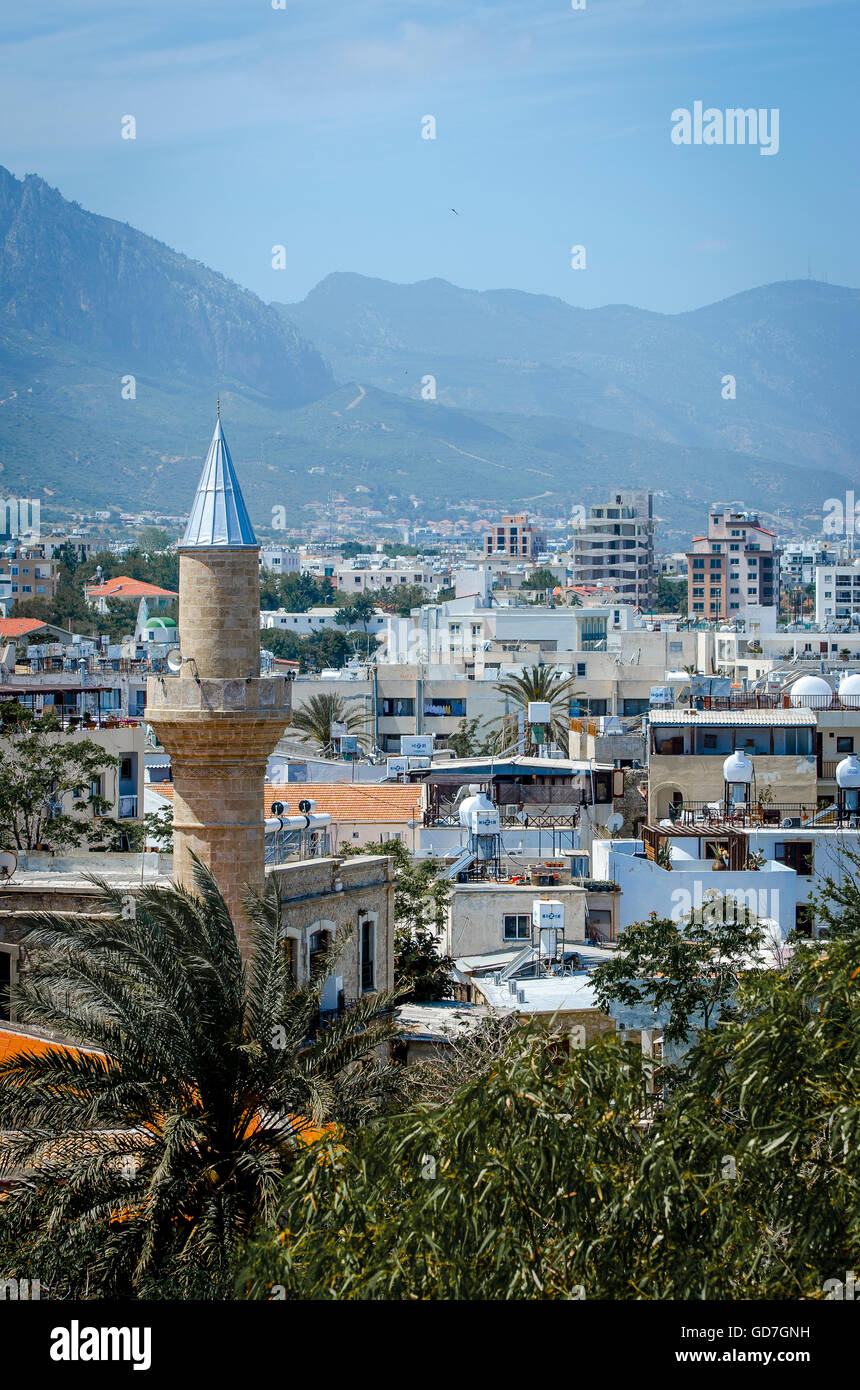 View of the city of Kyrenia on the Northern Coast of Cyprus Stock Photo ...