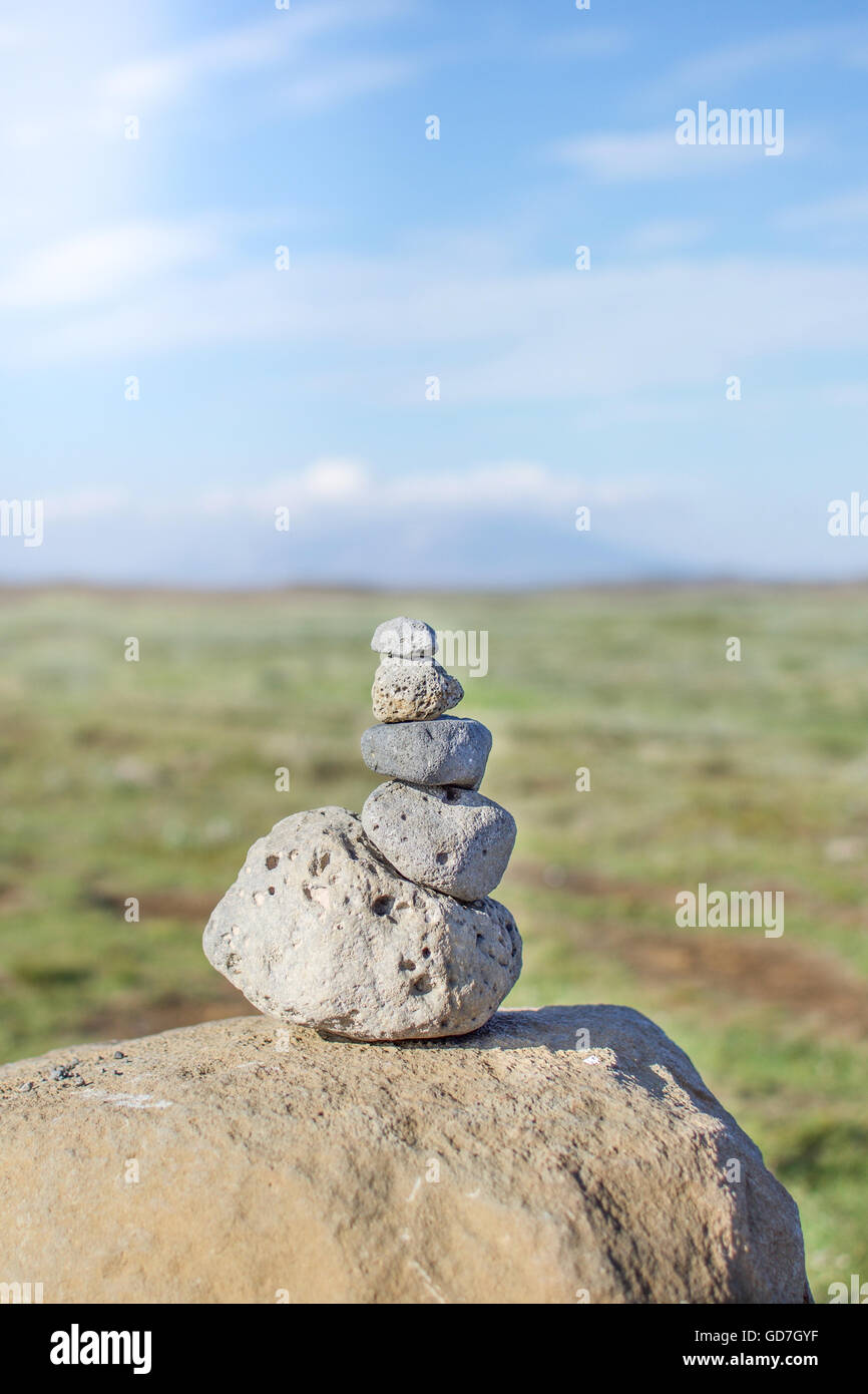Cairn Rocks in Iceland Stock Photo - Alamy