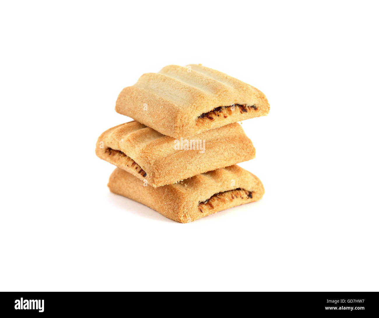 Stack of few shortbreads on white background Stock Photo - Alamy