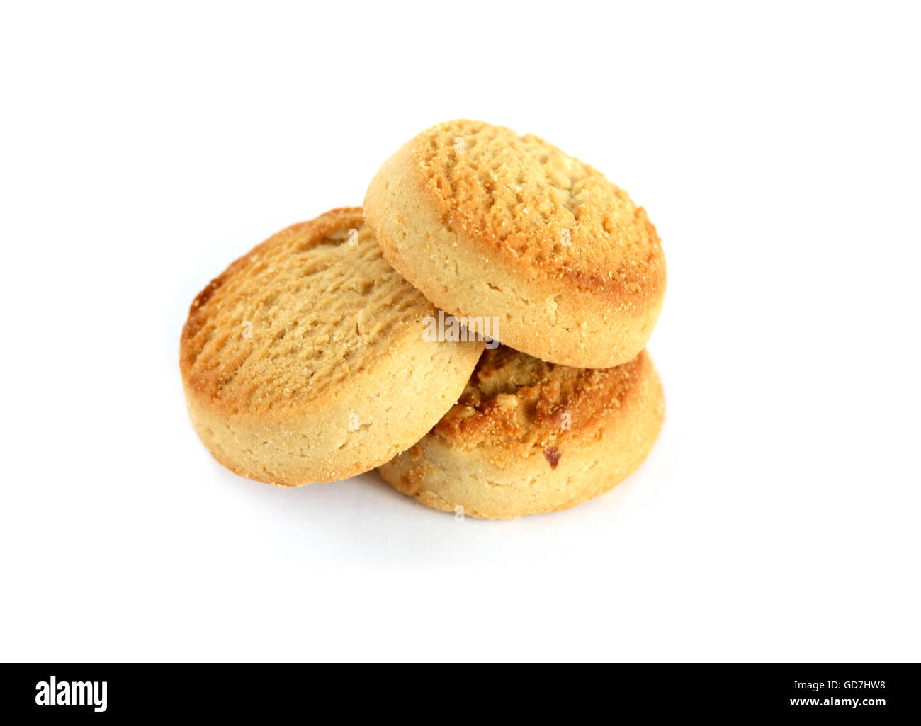 Stack of few shortbreads on white background Stock Photo - Alamy
