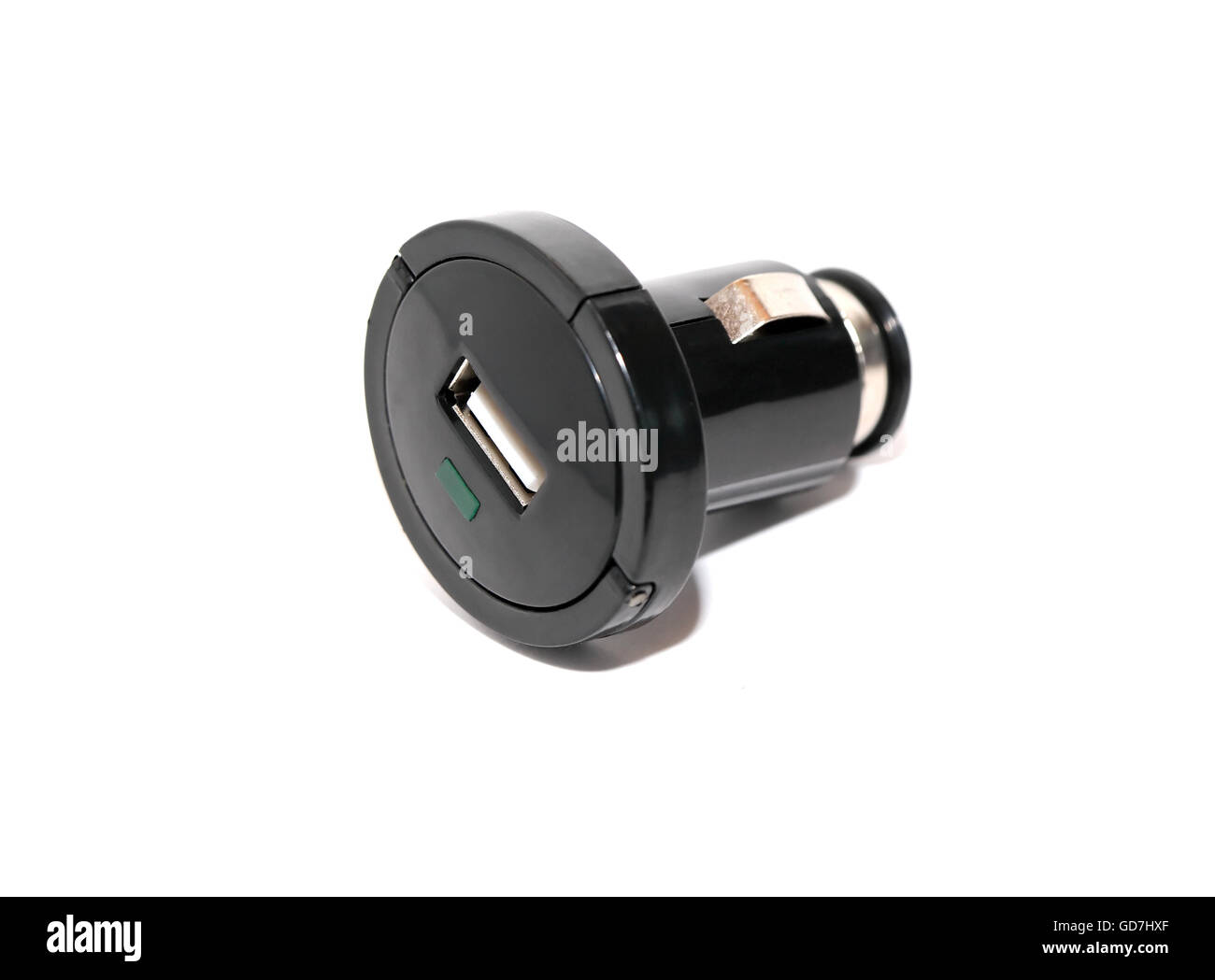 Mini USB device for charging electronic equipment into car Stock Photo ...