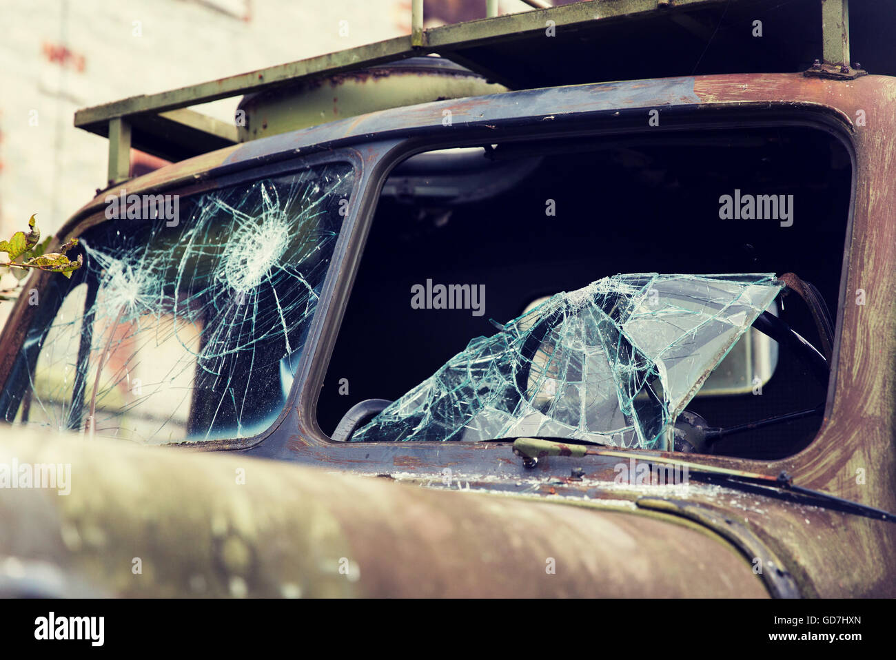 Pickup Truck Front Windshield View