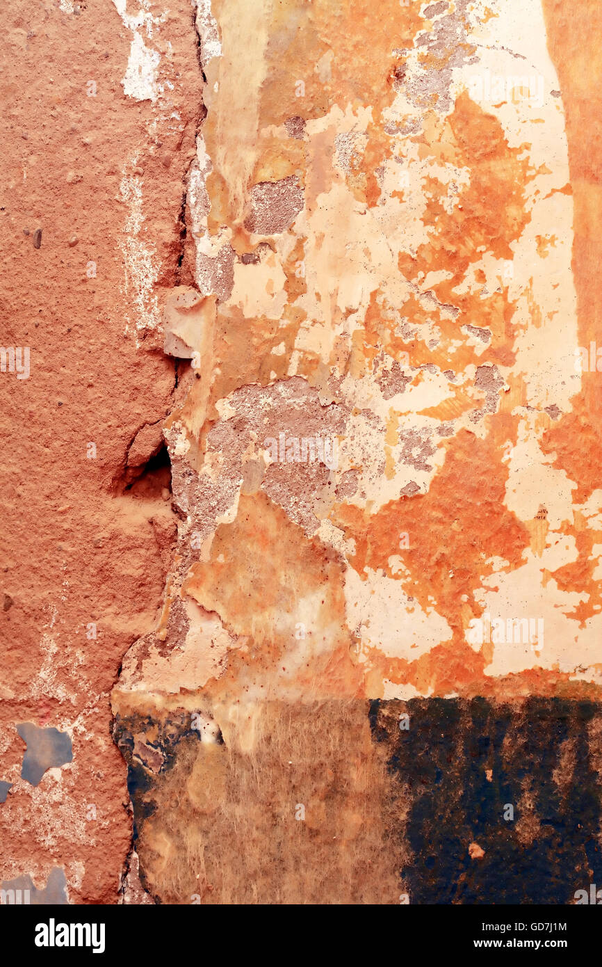 Old ragged wall with split. Abstract grunge background Stock Photo - Alamy