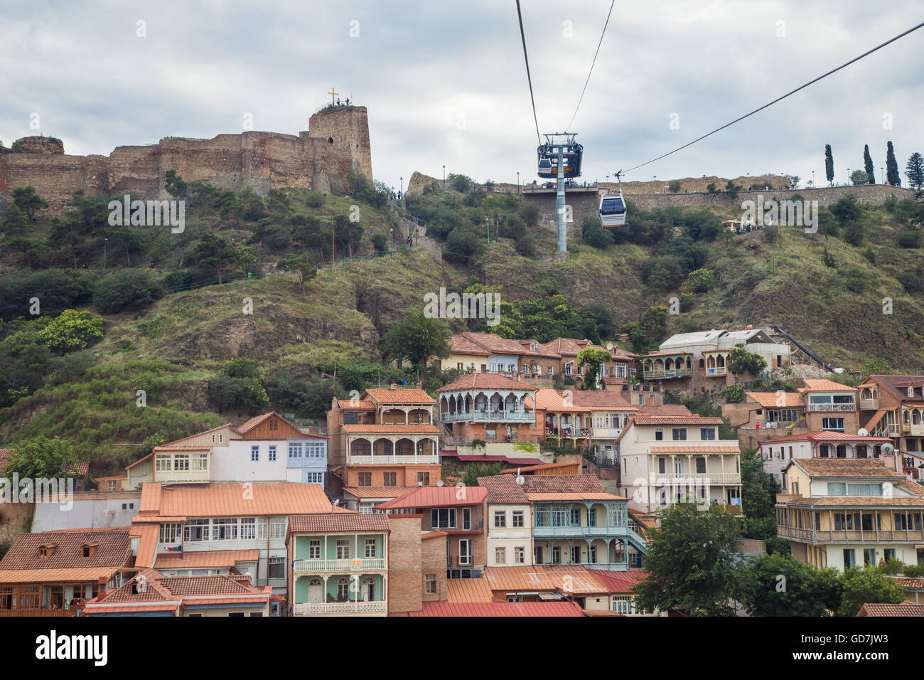View of houses in Tbilisi, Georgia Stock Photo - Alamy
