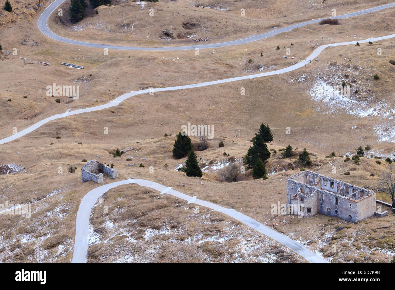 Abandoned military barracks from "Monte Grappa",Italy Stock Photo - Alamy